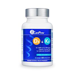CanPrev D3 & K2 + Organic Coconut Oil 120 Softgels | Supplement King
