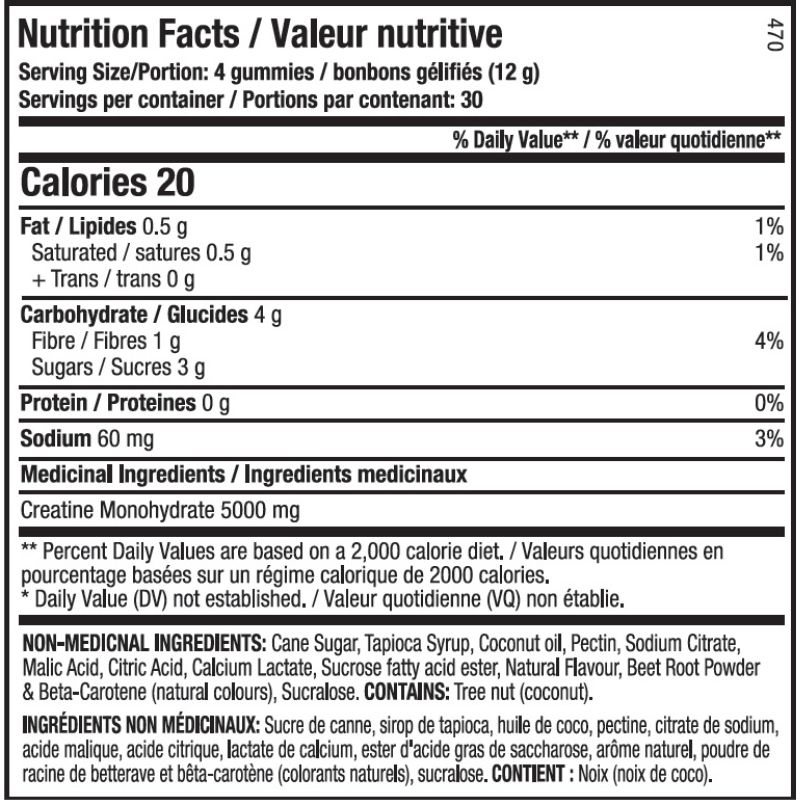 ANS Performance Creatine Gummies 120 Gummies | Supplement King